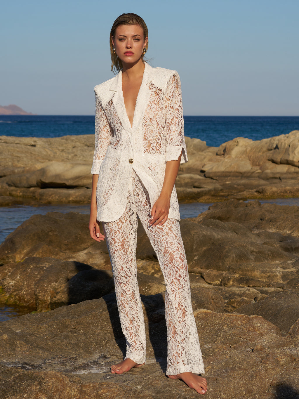 MILOS - White Guipure Lace – Einav Nasiri